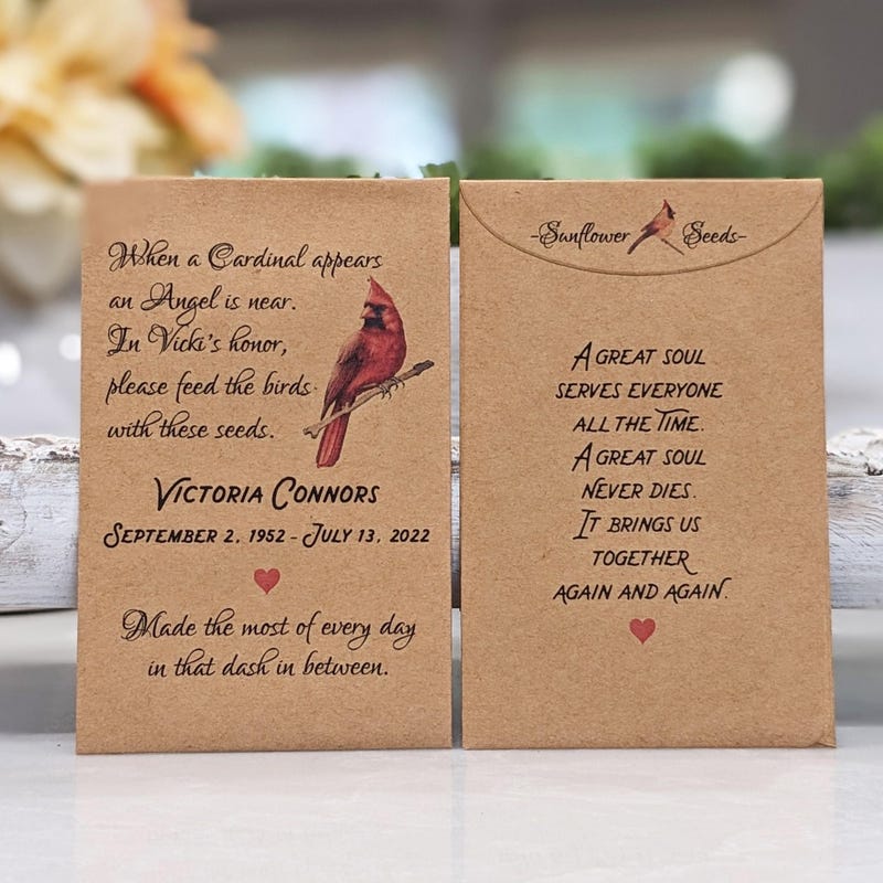 Bird Seed Memorial Packets - Etsy