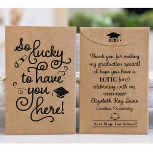 Graduation Lottery Ticket Favor Holder, Graduation Party Favors for ...