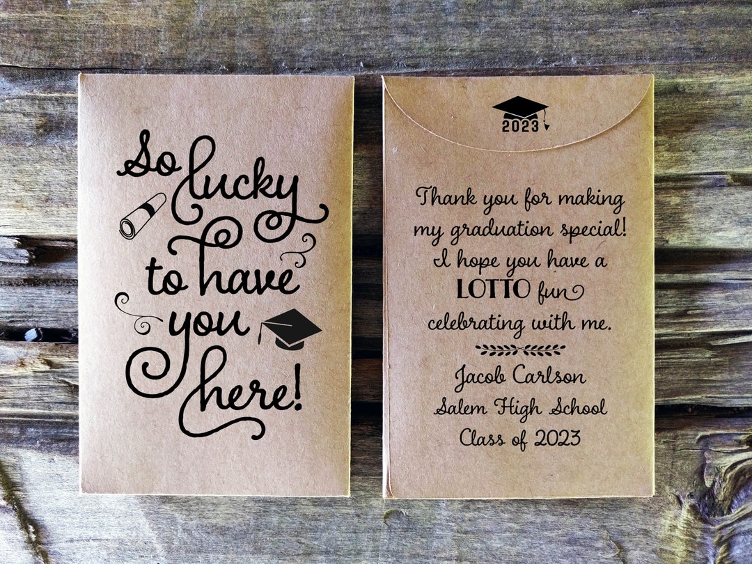 Graduation Lottery Ticket Favor Holder Graduation Party - Etsy