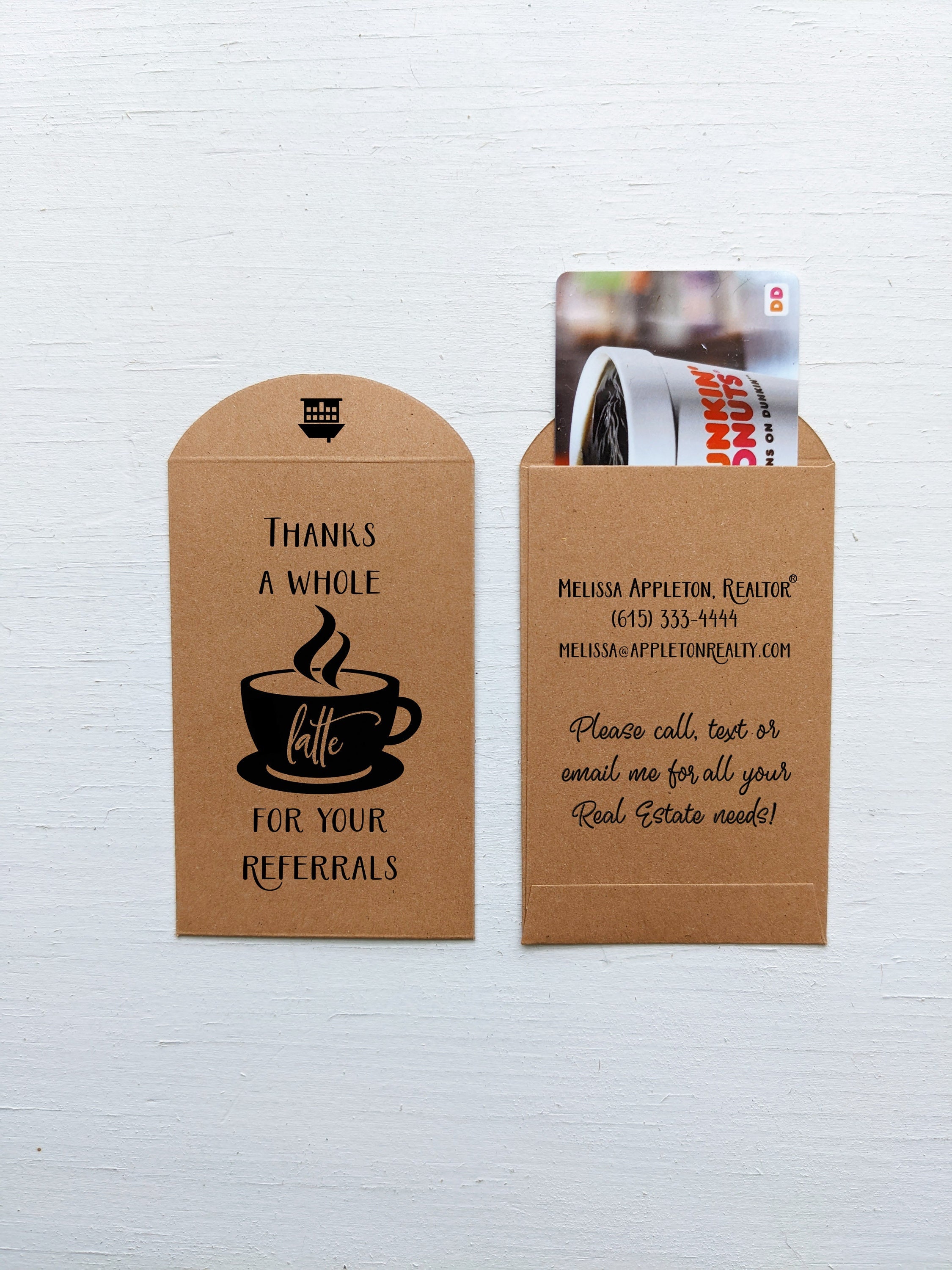 Thanks A Latte Gift Card Holder and Business Card Client - Etsy