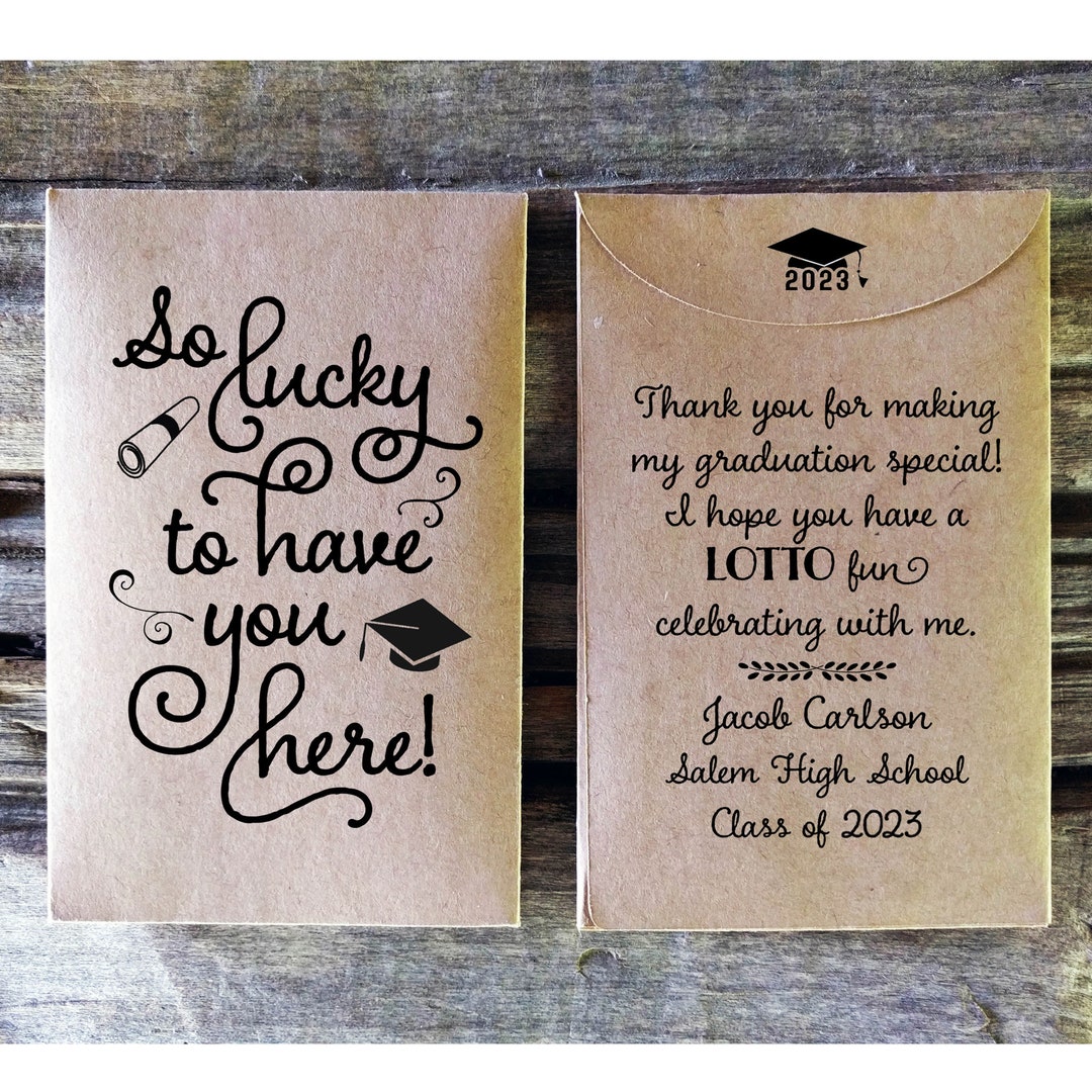 Graduation Lottery Ticket Favor Holder, Graduation Party Favors for ...