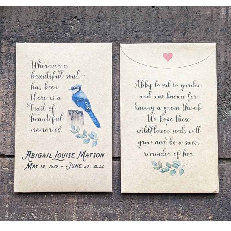 Bird Seed Memorial Packets - Etsy