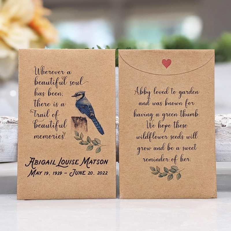 Bird Seed Memorial Packets - Etsy