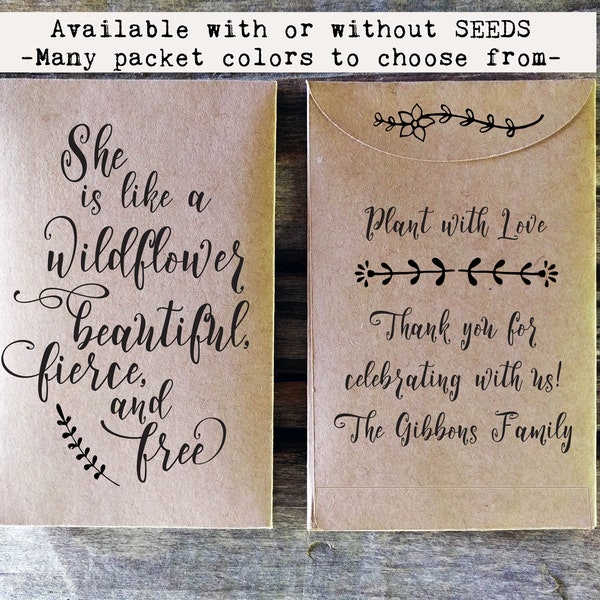 Seed Packet Favors - Etsy