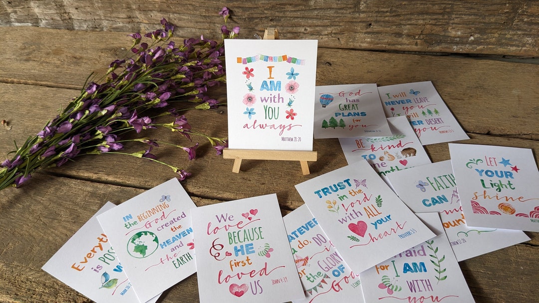 Scripture Cards, Bible Verse Memory Cards, Bible Study Christian ...