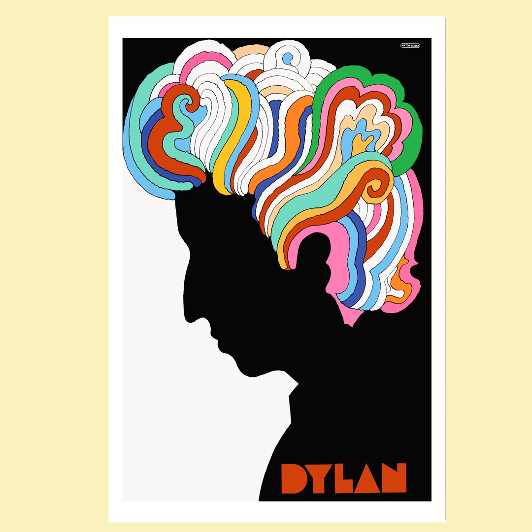 MILTON GLASER Bob Dylan Greatest Hits Poster - Etsy