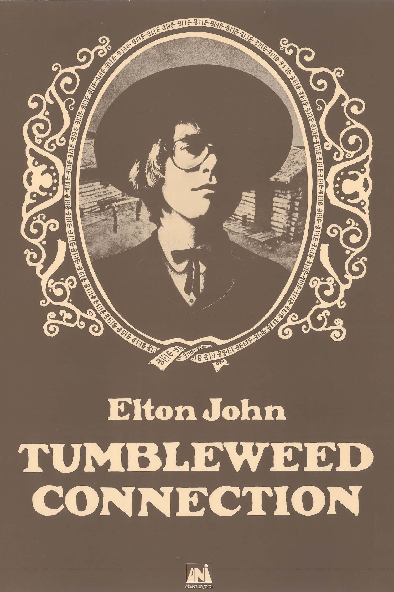 ELTON JOHN Tumbleweed Connection Record Store Promo Poster Rocketman ...