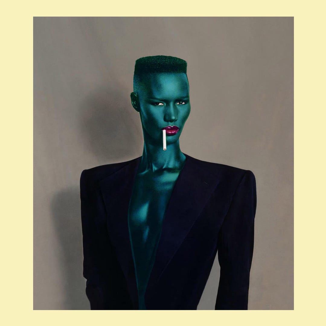 Extra Large Green GRACE JONES 1981 Portrait Art Print Poster After ...