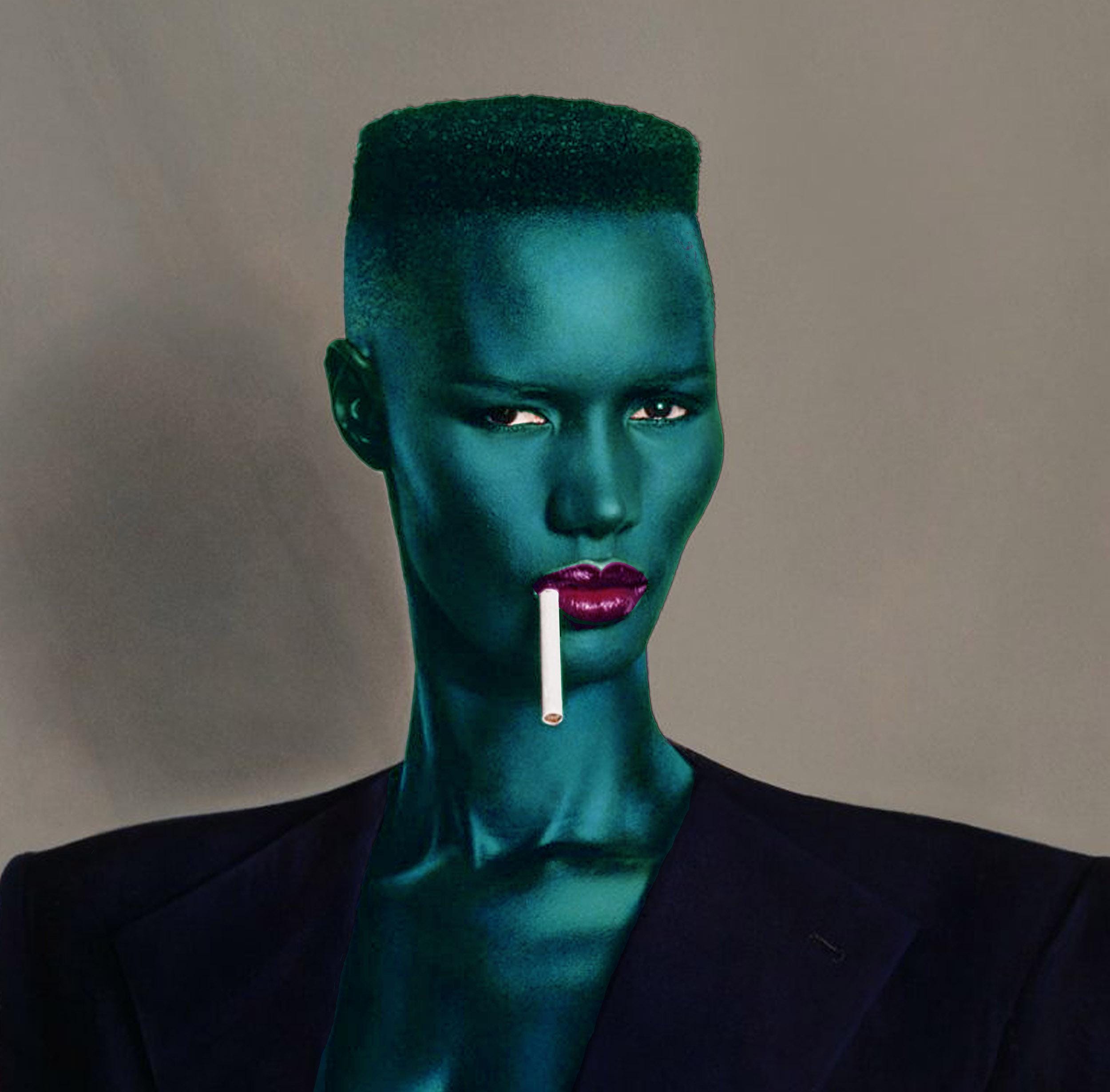Extra Large Green GRACE JONES 1981 Portrait Art Print Poster After ...