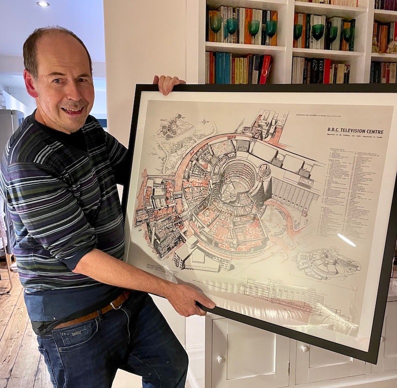 BBC TVC Television Centre Architects Drawing Print Plan Poster 1957 ...