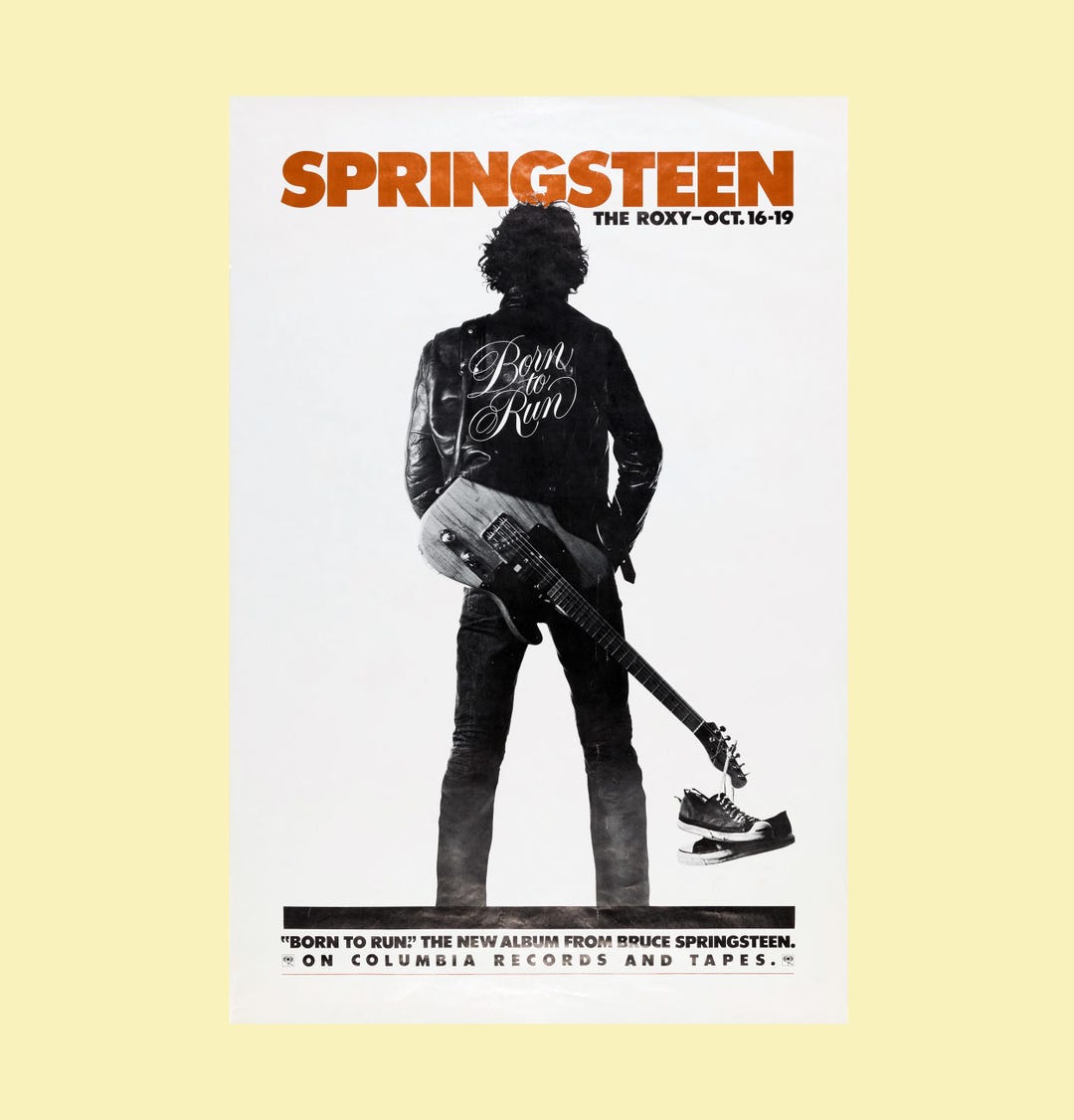 BORN TO RUN Bruce Springsteen Roxy Poster - Etsy