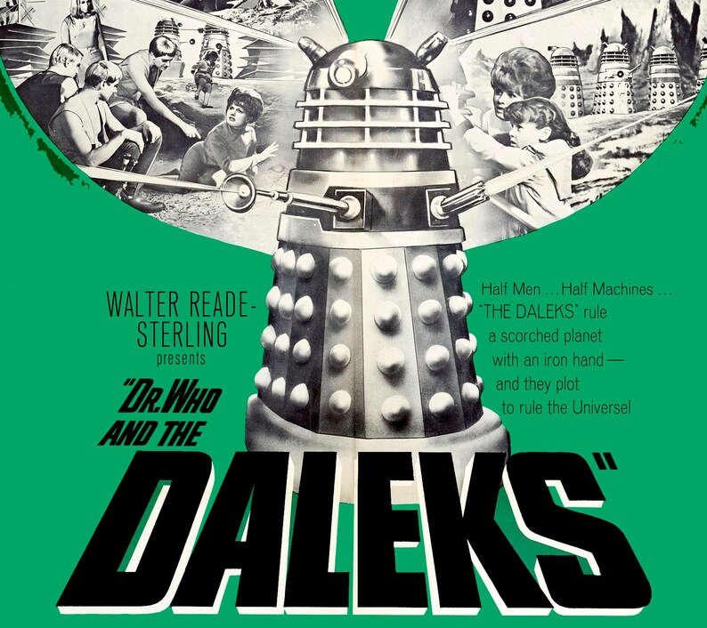 Doctor Who and the Daleks 1966 USA Film Poster Peter Cushing - Etsy