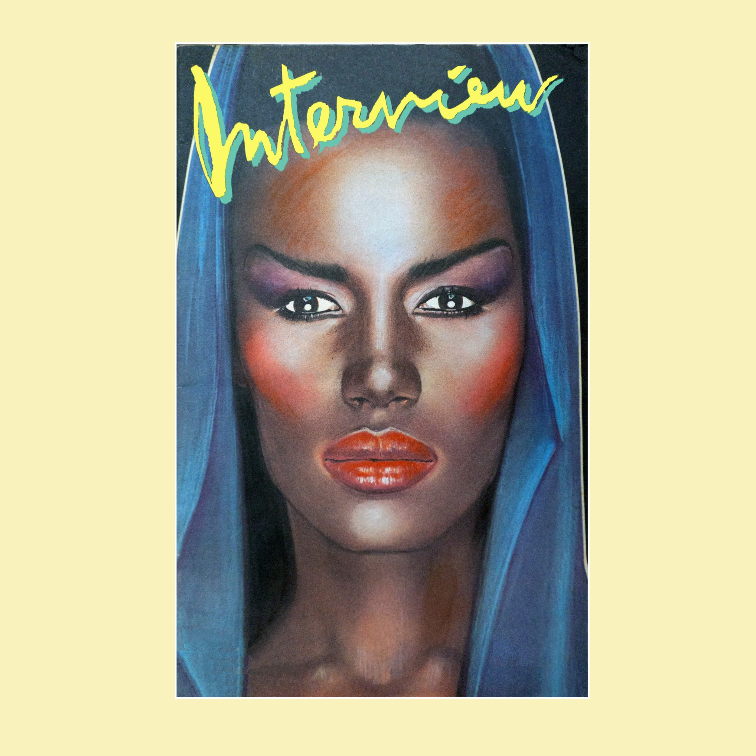GRACE JONES Interview Magazine Cover Art 1984 - Etsy