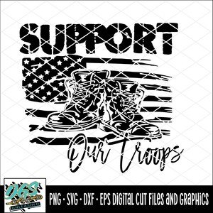 Support Our Troops SVG, Dxf, Eps, and Dxf Digital Design - Etsy