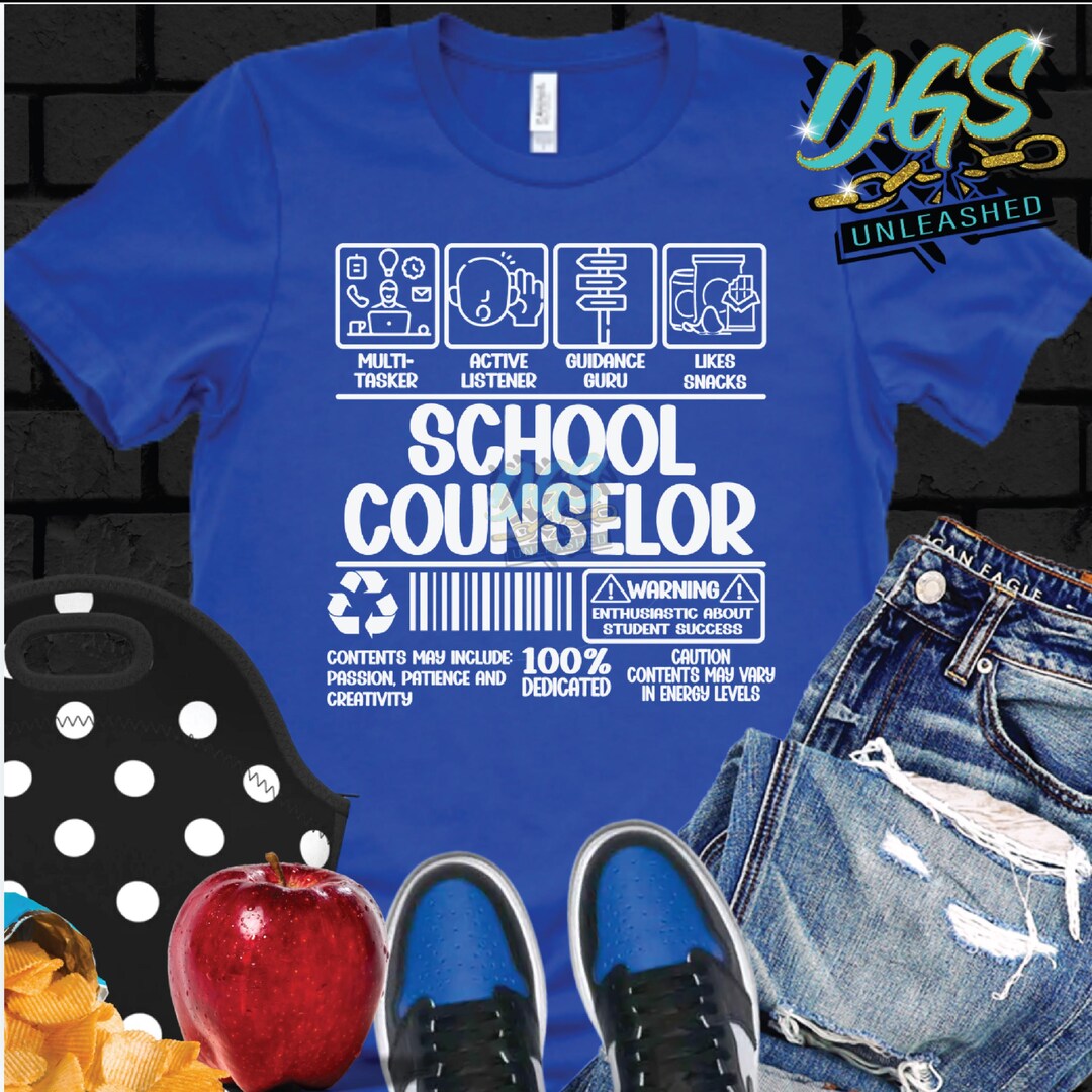 School Counselor Label SVG, Dxf, Eps, and Png Digital Cut File, Digital ...
