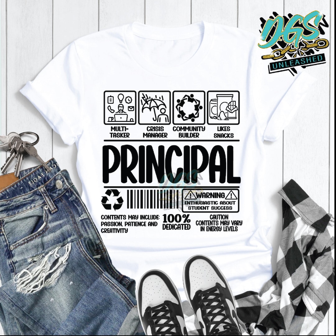 Principal Label SVG, Dxf, Eps, and Png Digital Cut File, Digital ...