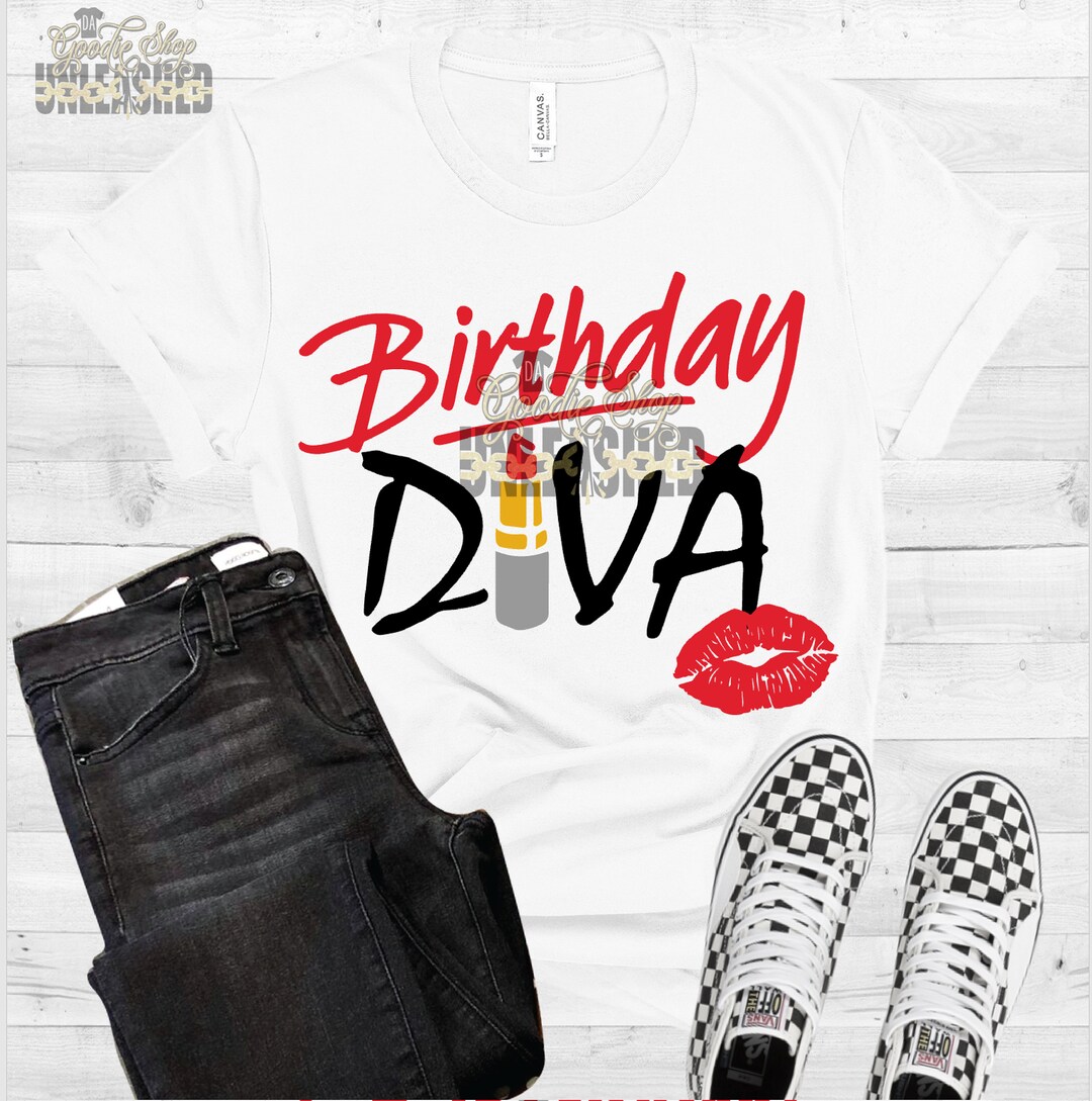 Birthday Diva Lipstick Digital Cut File - Etsy