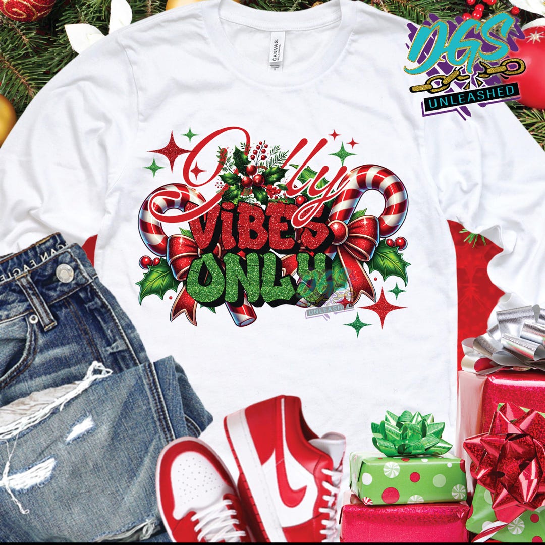 Jolly Vibes Only PNG ONLY Digital Design - Etsy