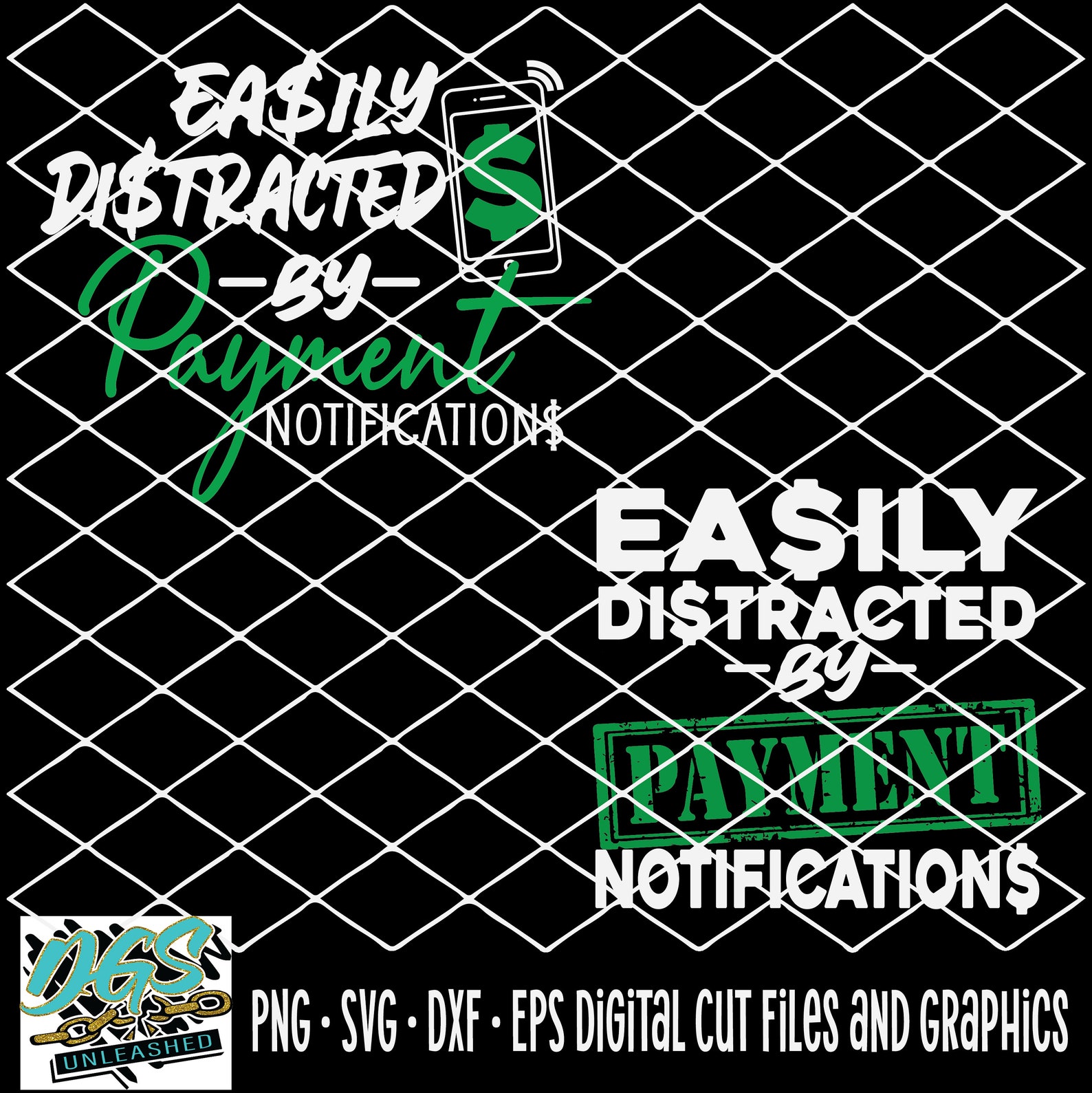Easily Distracted SVG Dxf Eps and Dxf Digital Design - Etsy
