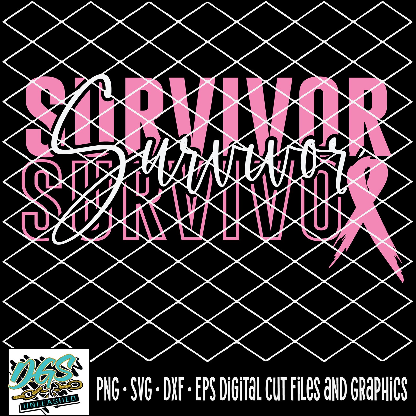 Survivor on Repeat SVG Dxf Png and Eps Digital Cut File | Etsy