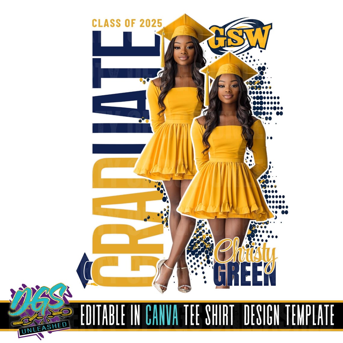 Graduate Vertical Editable Canva Template Digital Download - Etsy