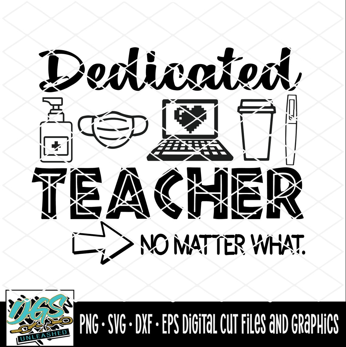 Dedicated Teacher SVG Dxf Eps and Png Digital Design Files - Etsy