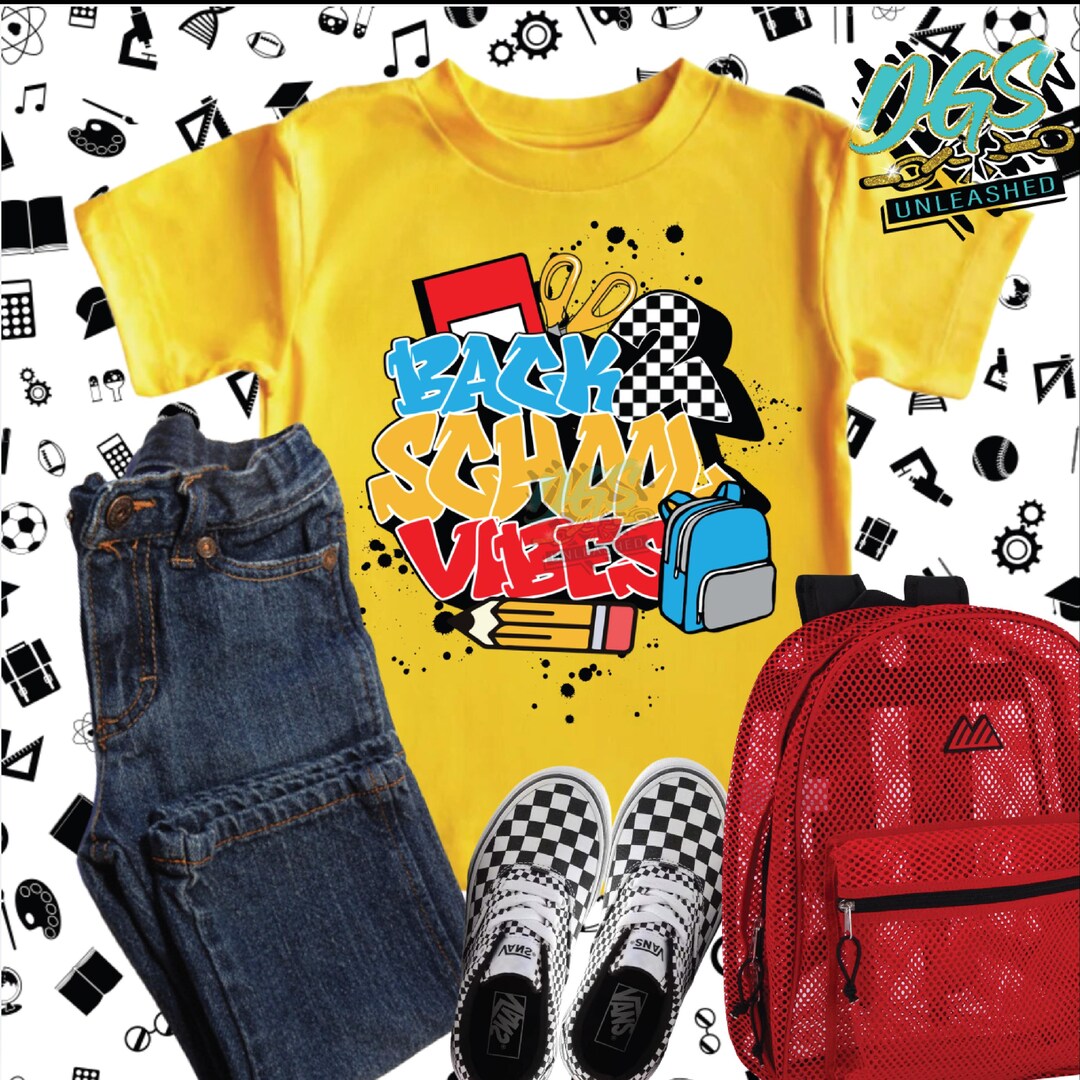 Back to School Vibes Png Digital Design Instant Download - Etsy
