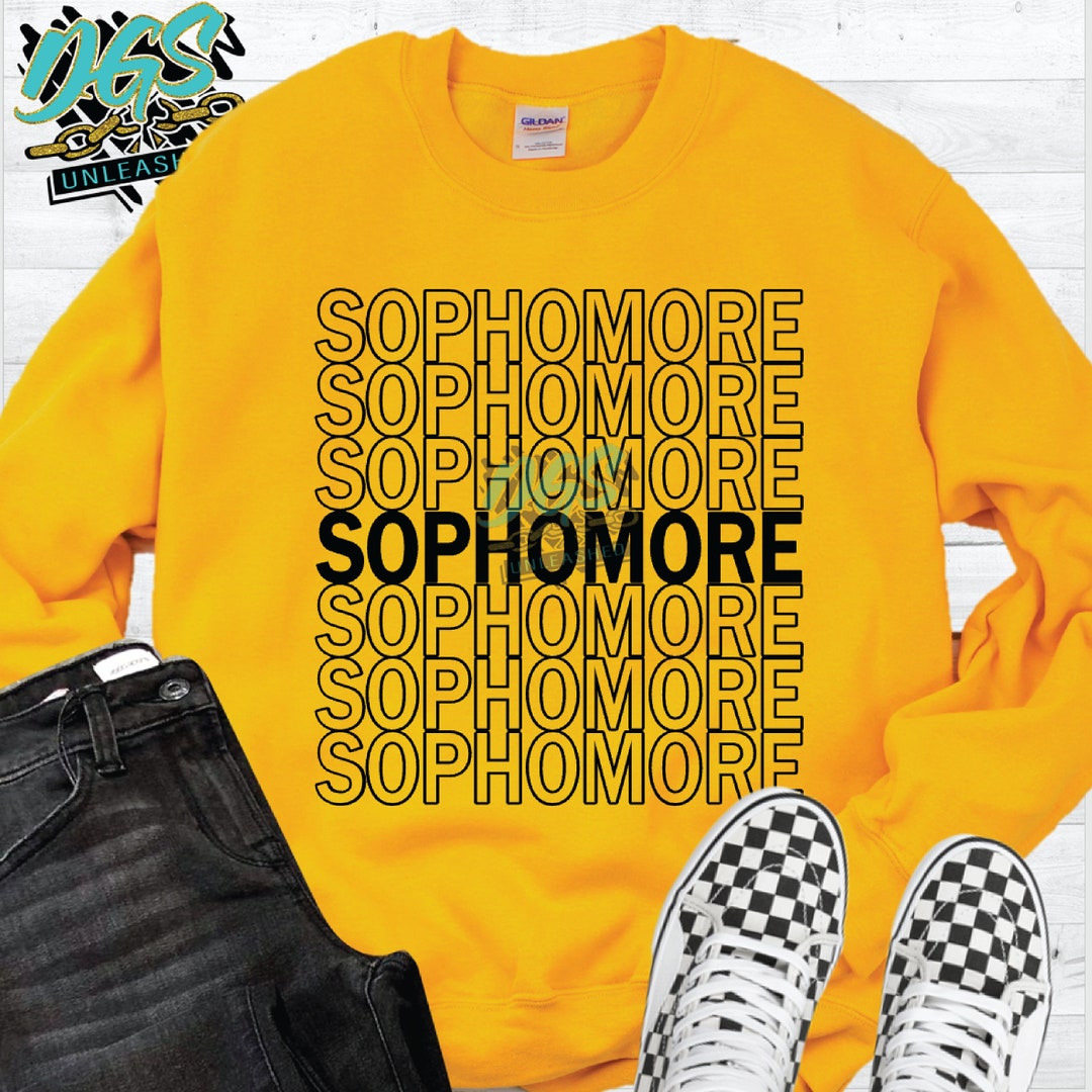 Sophomore on Repeat SVG, Dxf, Png, and Eps Digital Cut File - Etsy