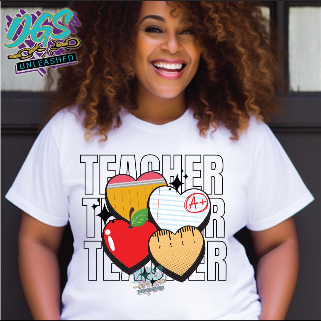 Teacher Hearts PNG ONLY! Digital Download - Etsy