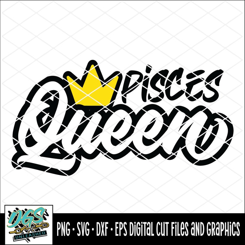 Pisces Queen SVG, Eps, Png and Dxf Digital Cut File - Etsy