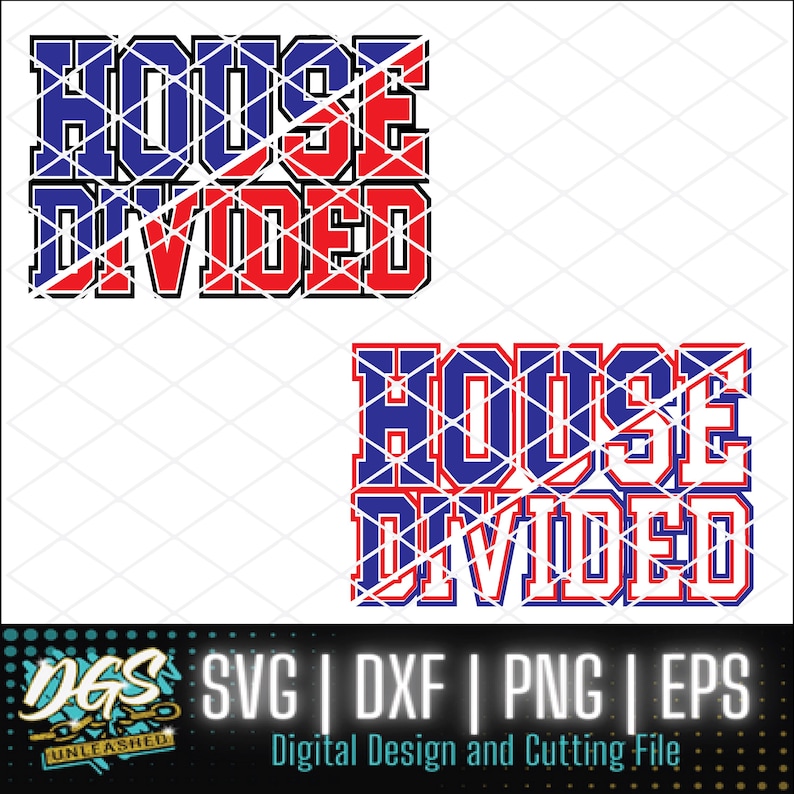 House Divided SVG, Dxf, Eps, and Png Digital Cut File - Etsy