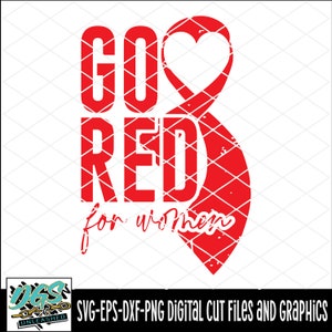 Go Red for Women SVG, Dxf, Png, and Eps - Etsy