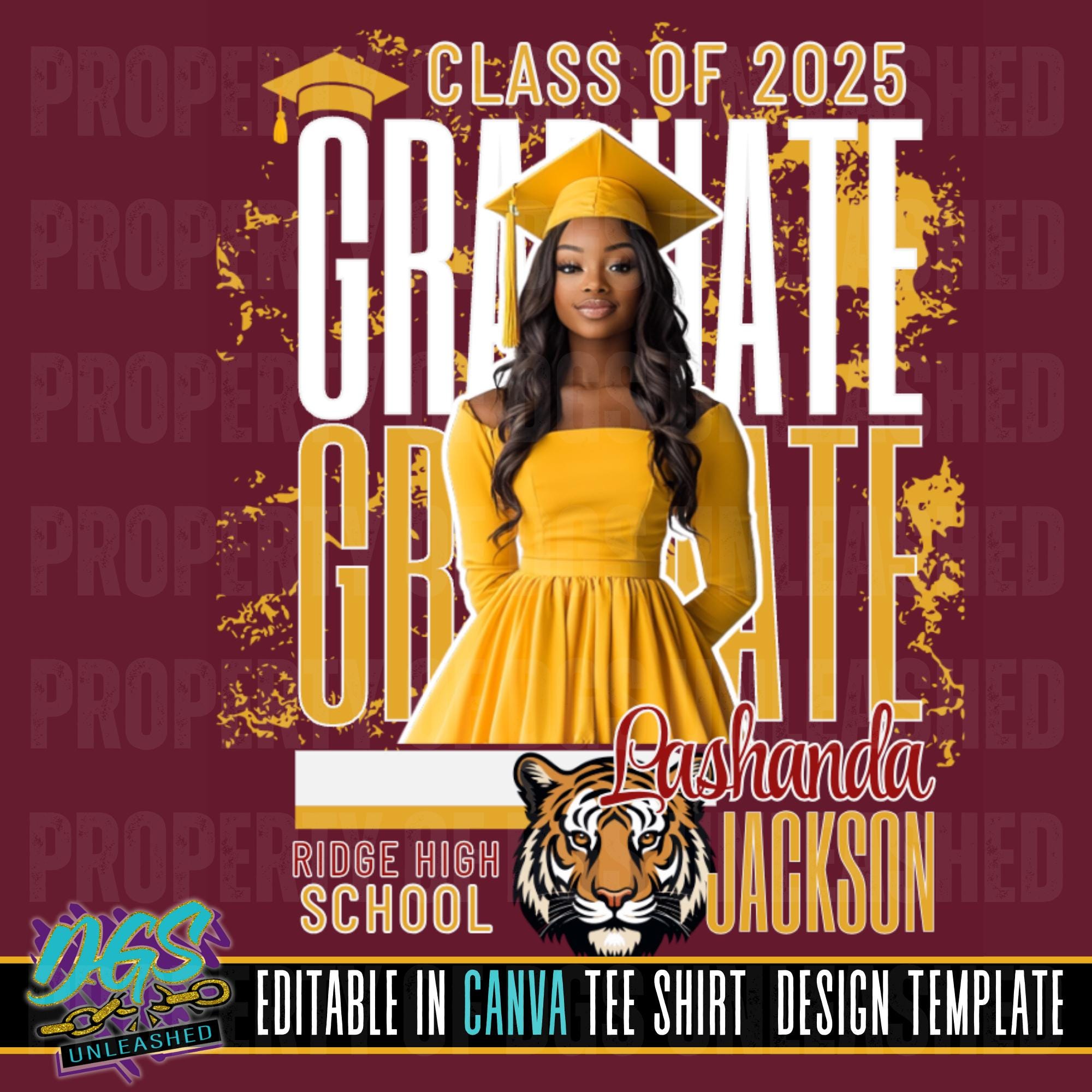 Graduate Repeat Editable Canva Template Digital Download - Etsy