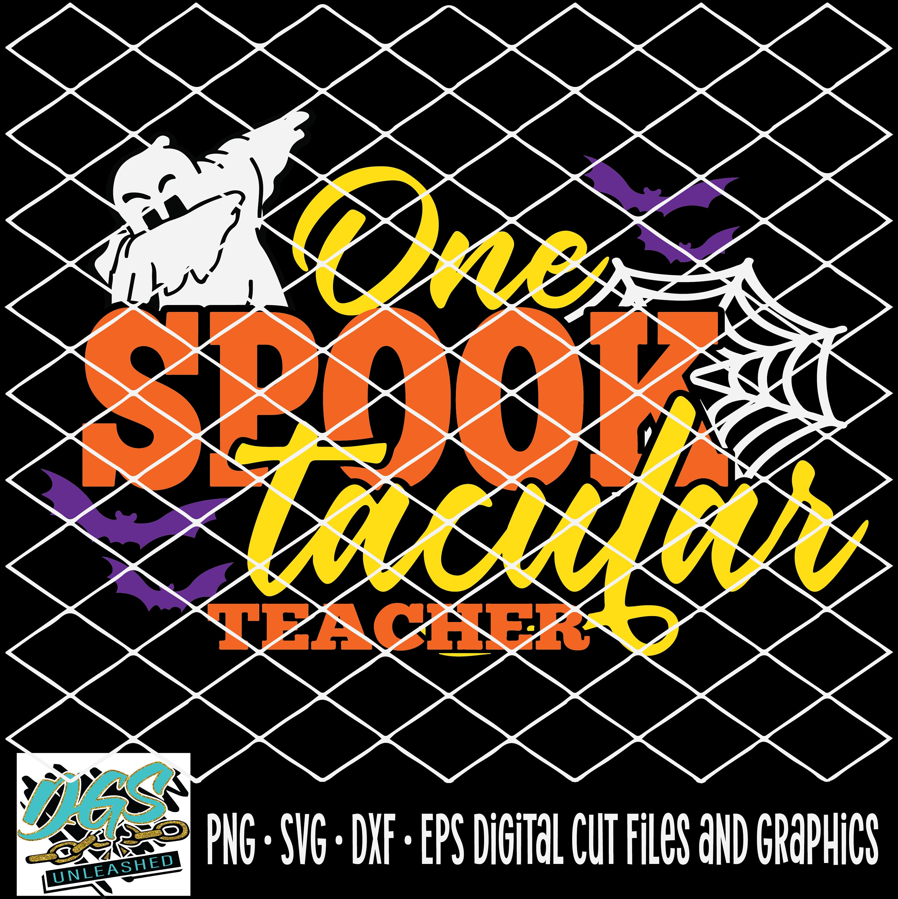 One Spooktacular Teacher, Halloween Teacher, Teacher SVG, Dxf, Eps, Png ...