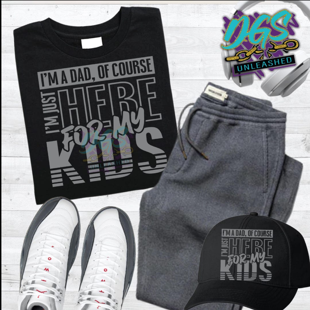 Here for My Kids Father's Day SVG, Dxf, Eps, and Png Digital Cut File ...