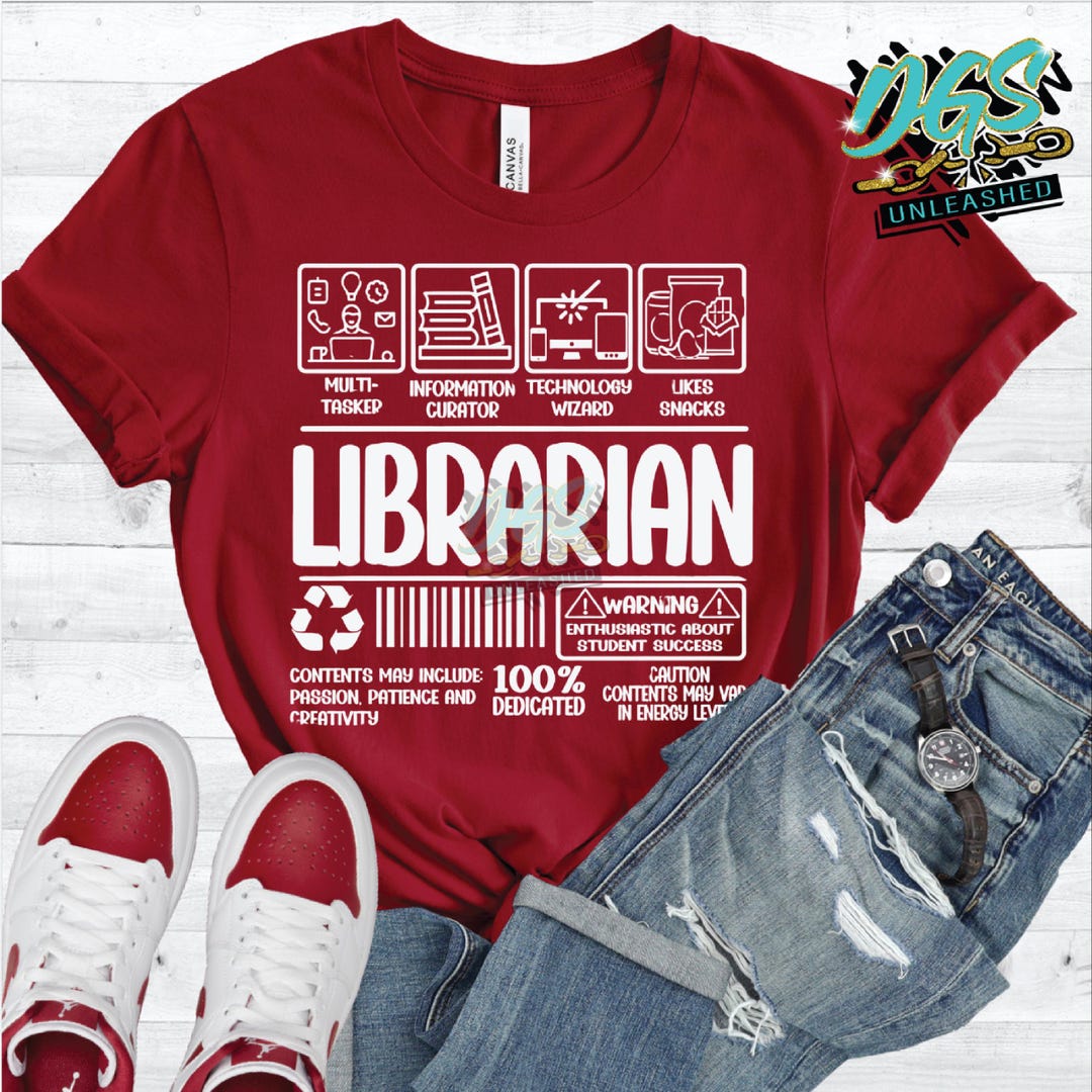 Librarian Label SVG, Dxf, Eps, and Png Digital Cut File, Digital ...