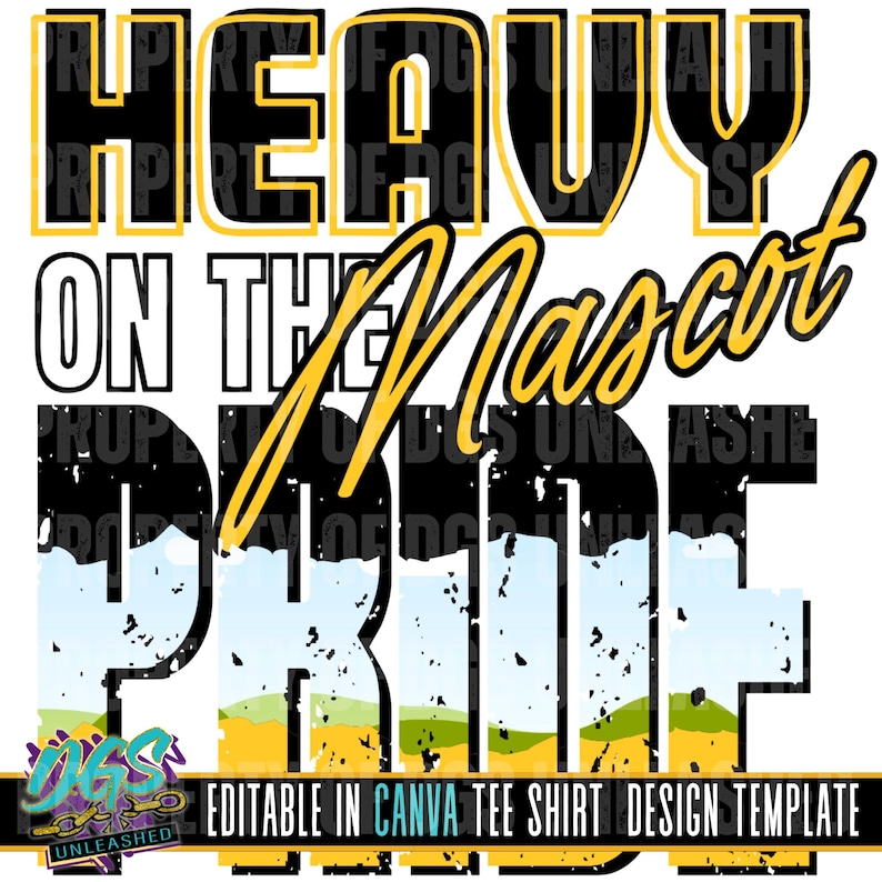 Heavy on Team Pride Editable Template Digital Download - Etsy