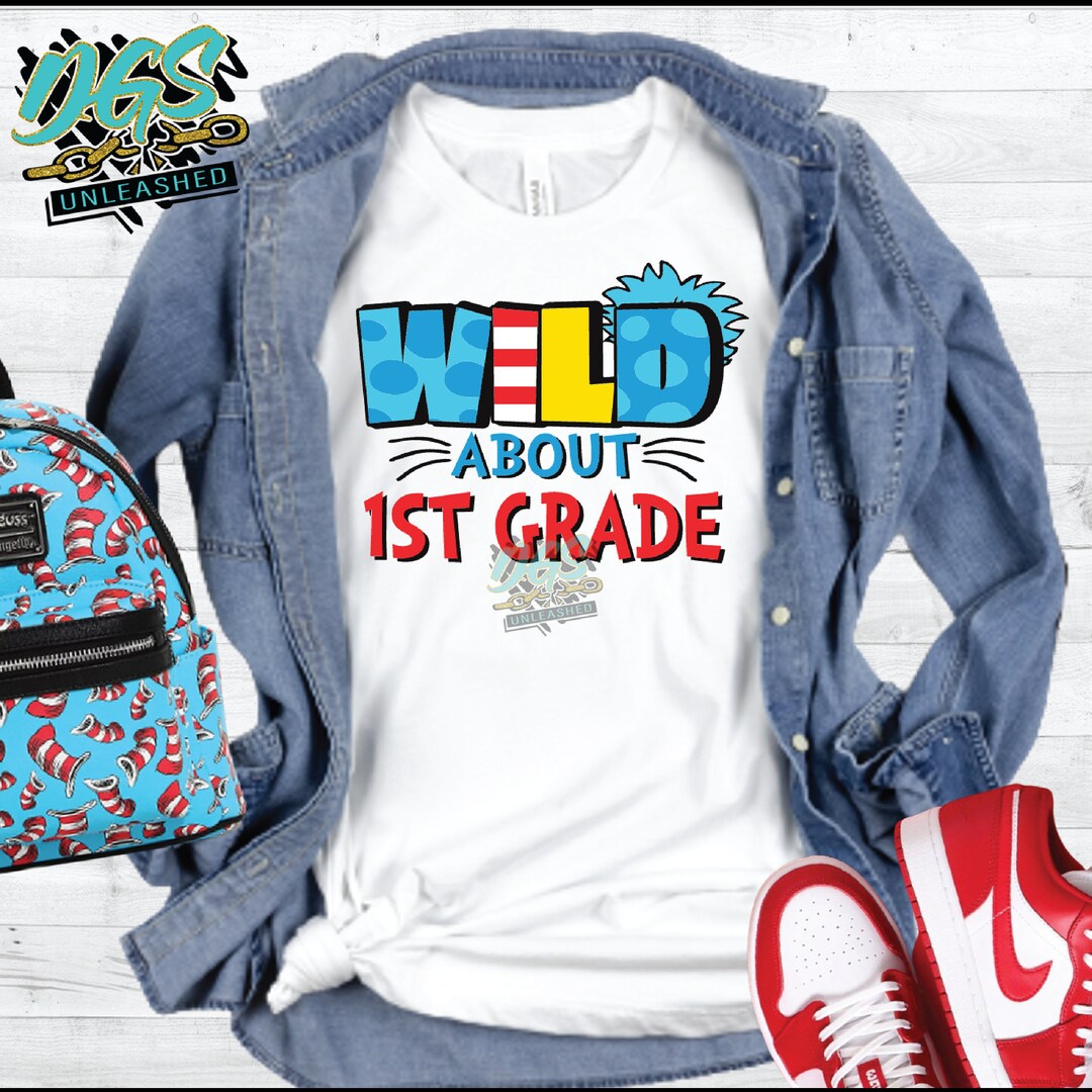 Wild About 1st Grade-svg, Dxf, Eps, Png-read Across America, 1st Grade ...