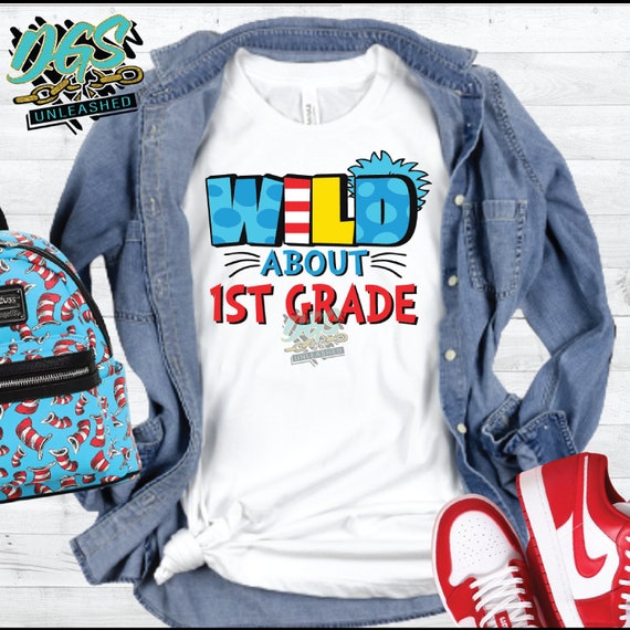 Wild About 1st Grade-svg Dxf Eps Png-read Across America | Etsy