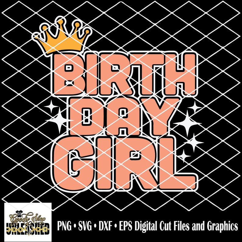 Birthday Girl Outline Svg Dxf Eps Png Digital Cut File Etsy
