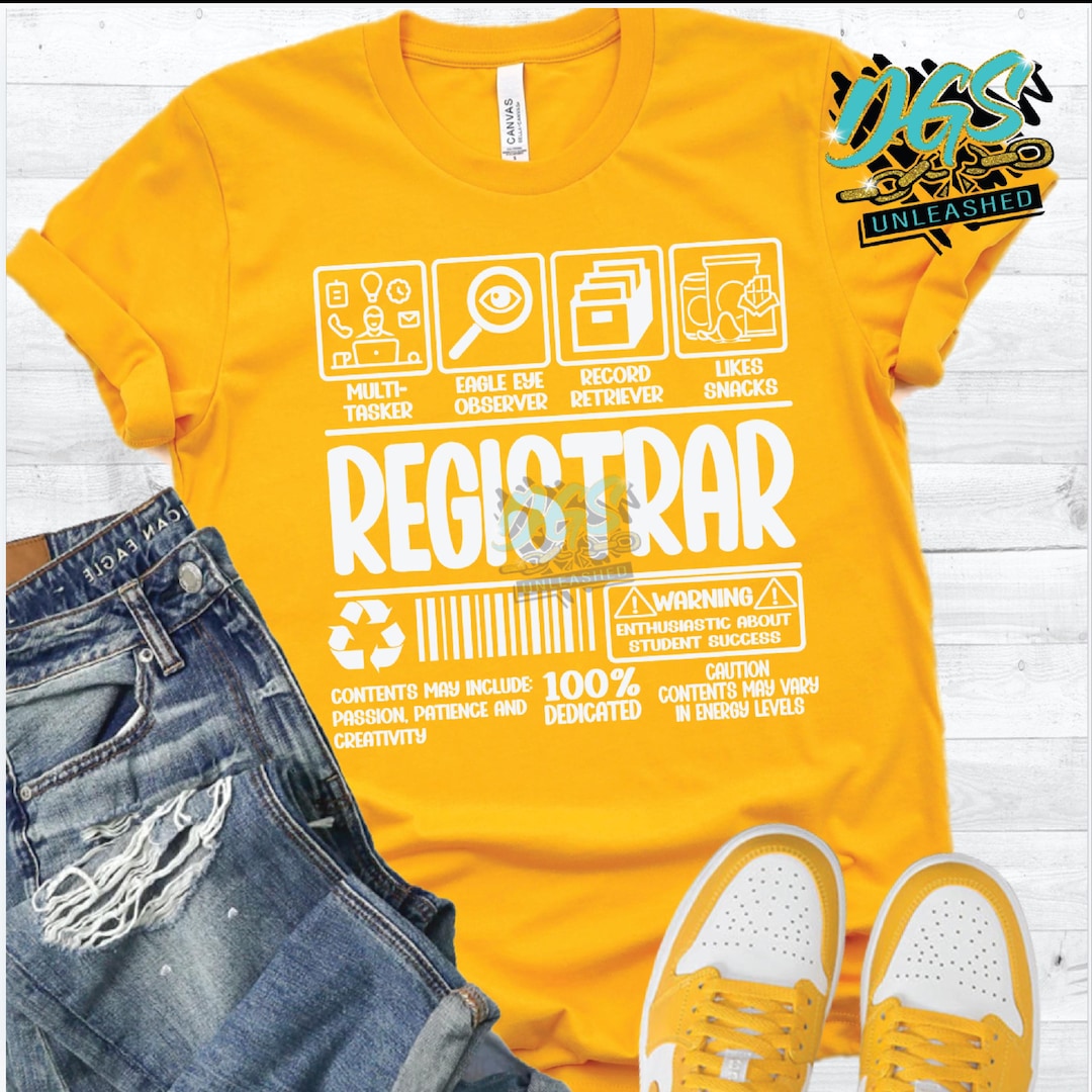 Registrar Label SVG, Dxf, Eps, and Png Digital Cut File, Back to School ...