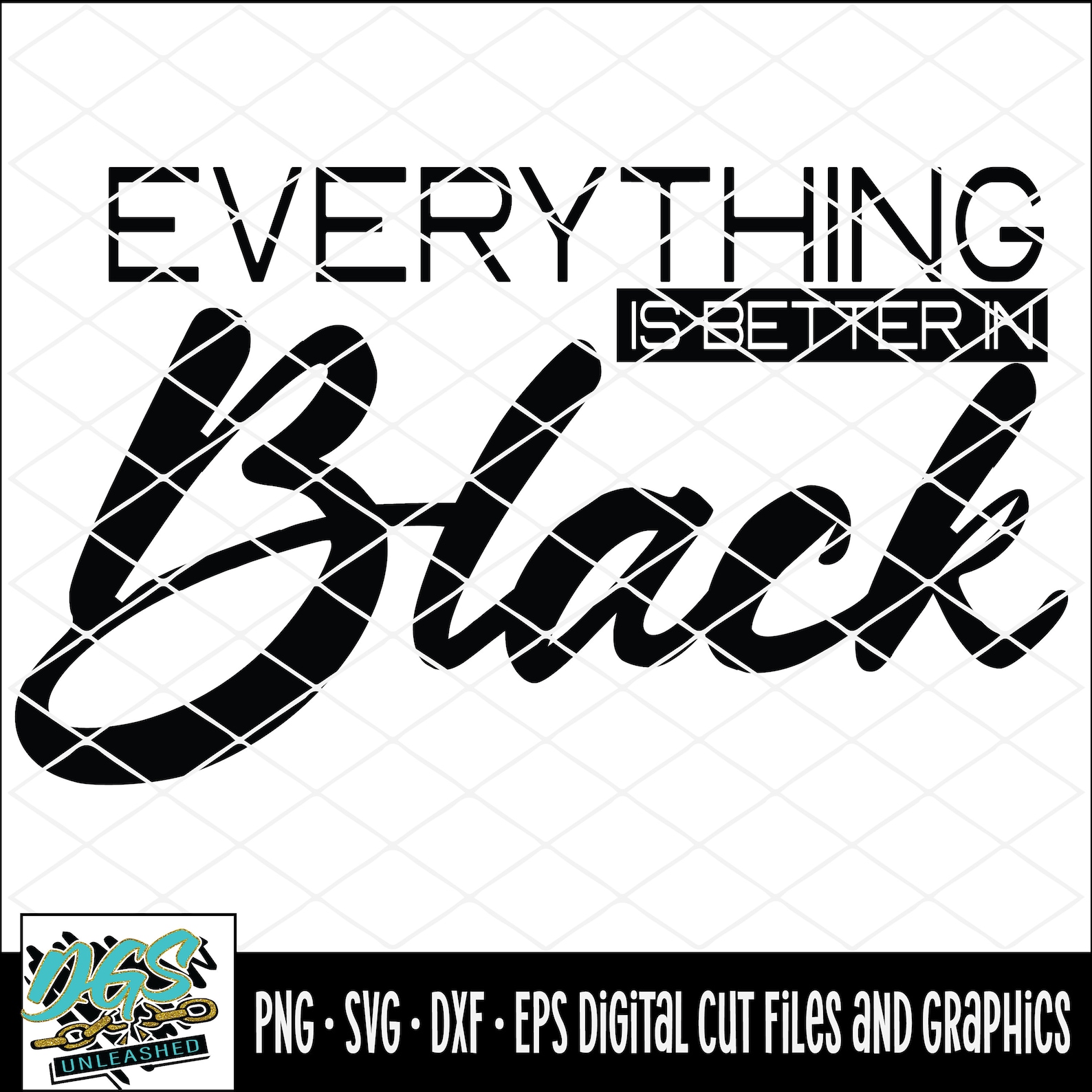 Everything Black SVG, Dxf, Png, and Eps - Etsy