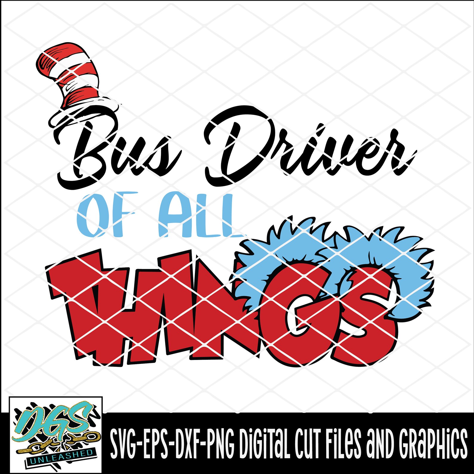 Bus Driver of All Things, SVG, Dxf, Eps, Png, Read Across America ...