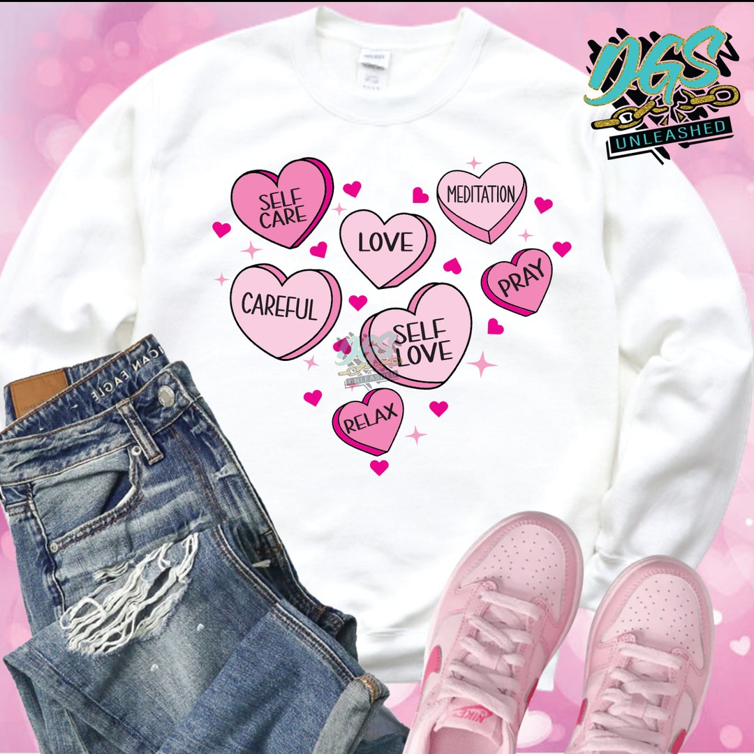 Self Care Candy Hearts-png ONLY SVG, Dxf, Png, and Eps - Etsy