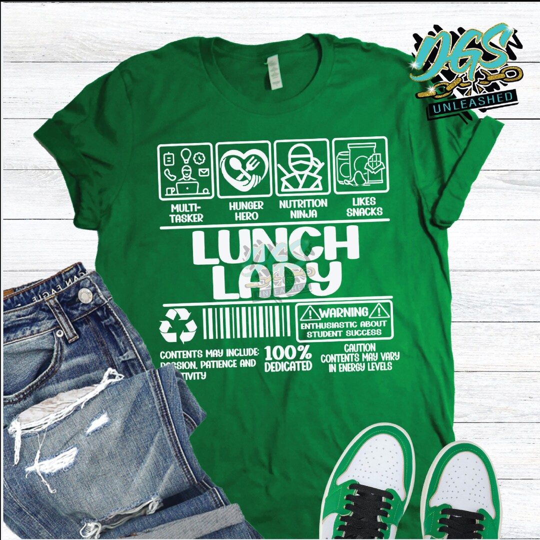 Lunch Lady Label SVG, Dxf, Eps, and Png Digital Cut File, Back to ...