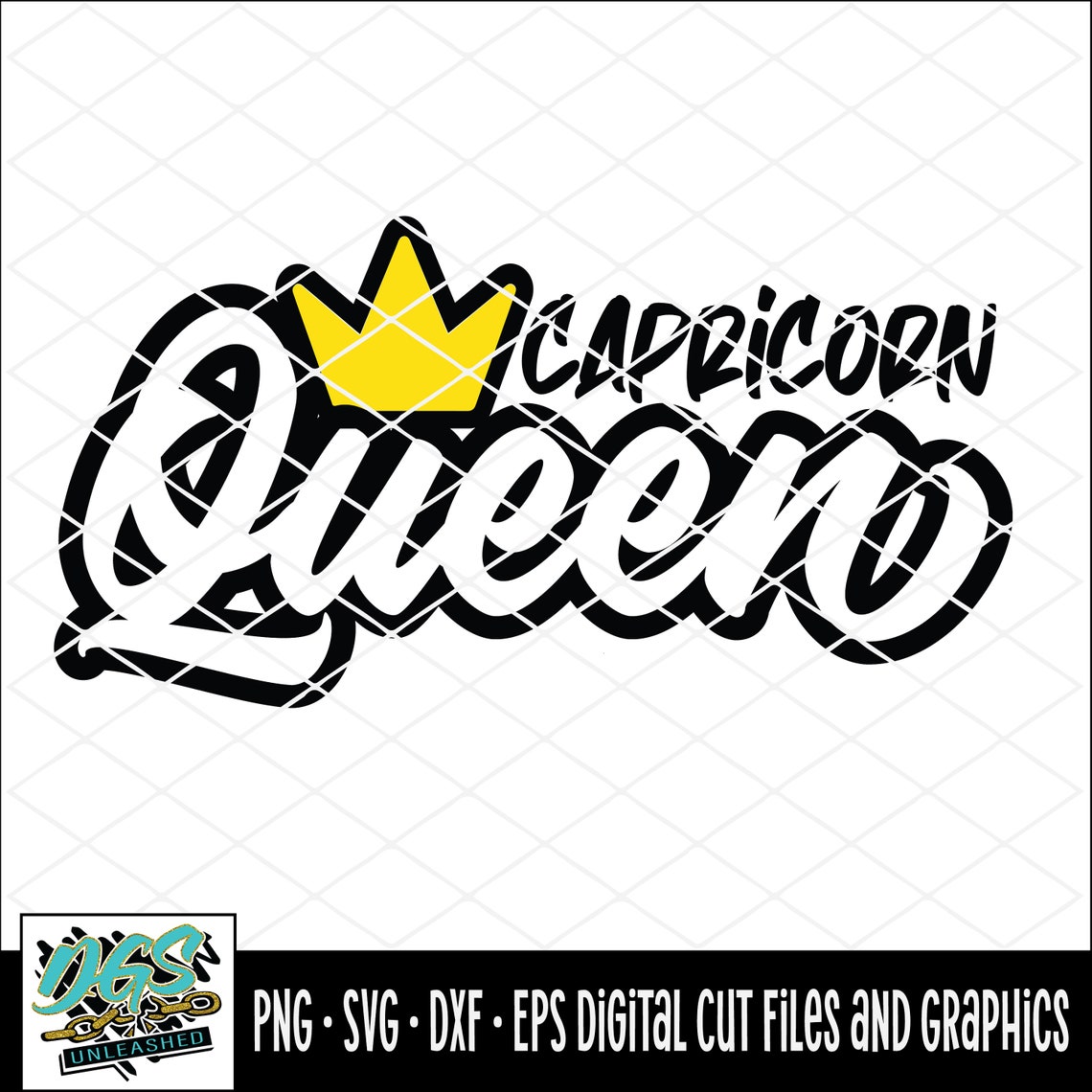 Capricorn Queen SVG, Dxf, Png, & Eps Digital Design File - Etsy