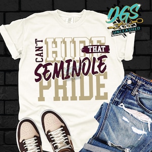 Can't Hide Pride-seminole SVG, Dxf, Eps, and Png Digital Cut File ...