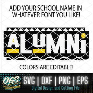 Alumni School SVG, Dxf, Eps, Png Cricut-silhouette, Instant Digital ...