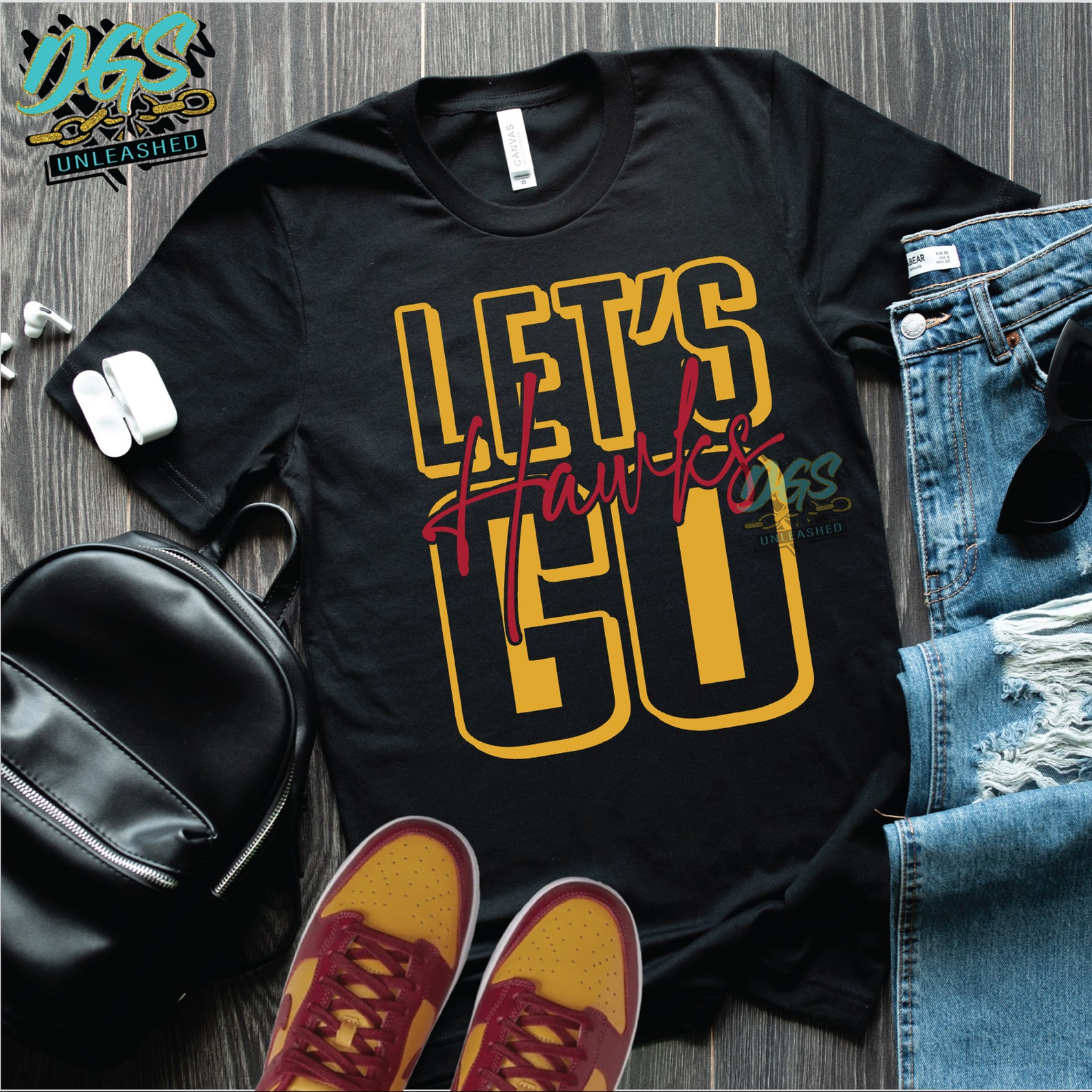 Let's Go Hawks SVG Dxf Eps and Png Digital Design - Etsy