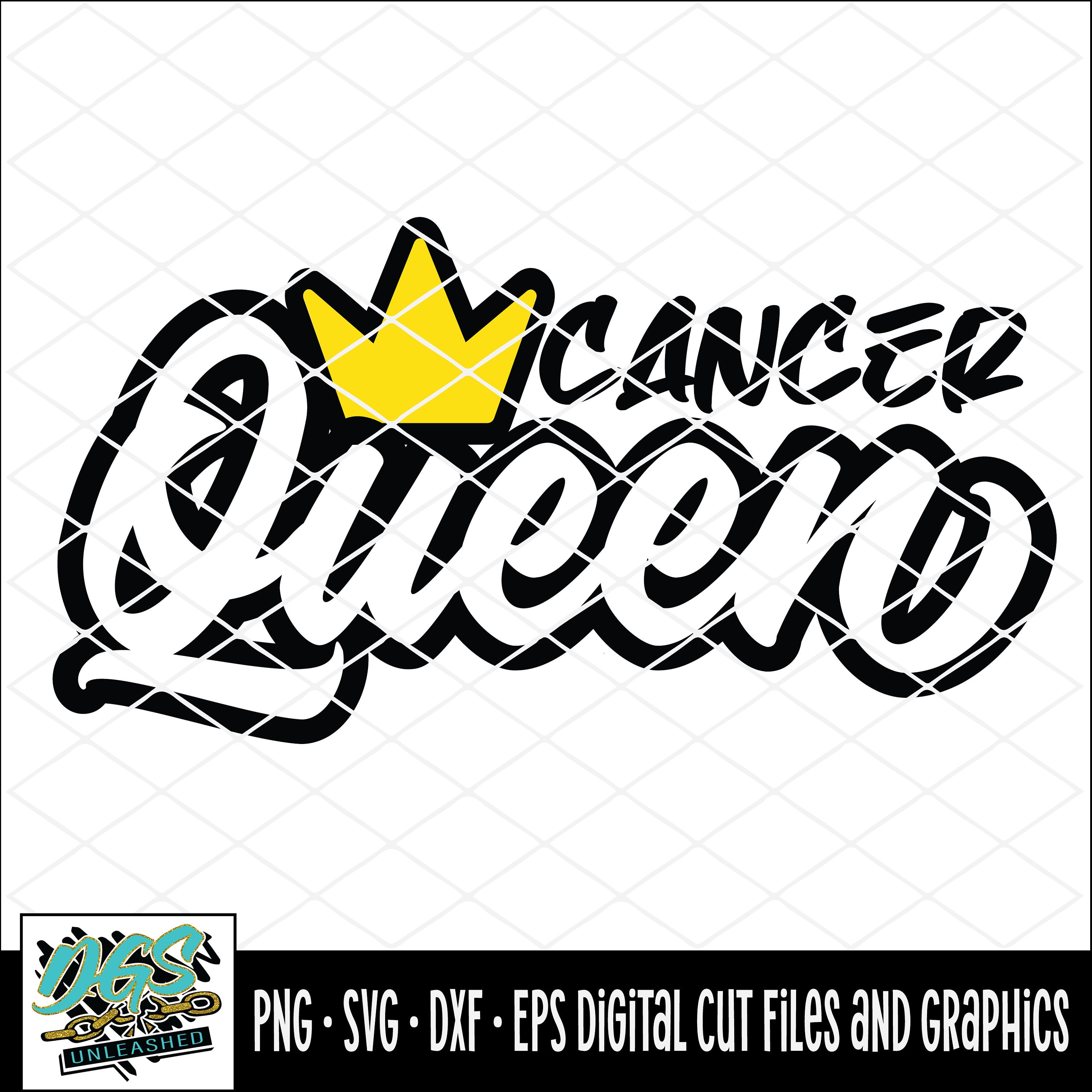 Cancer Queen SVG Dxf Png & Eps Digital Design File | Etsy